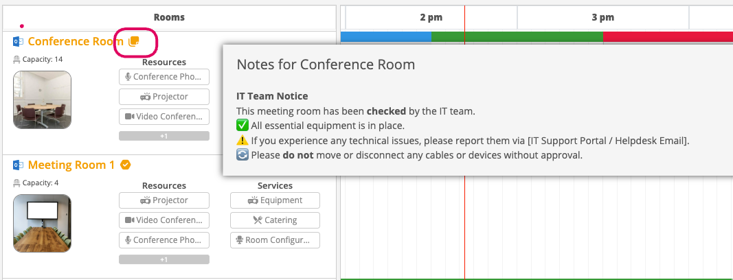 Meeting Room Notes