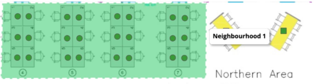 Desk Neighbourhoods & Meeting Zones
